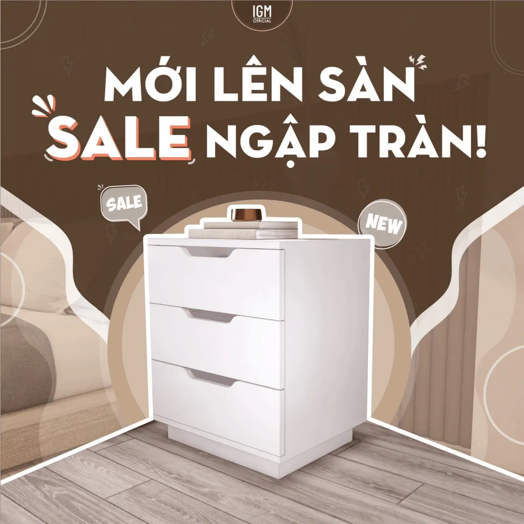 Mua Kệ Tủ Đầu Giường Gỗ MDF 60x50x40cm Gỗ MDF Chính Hãng