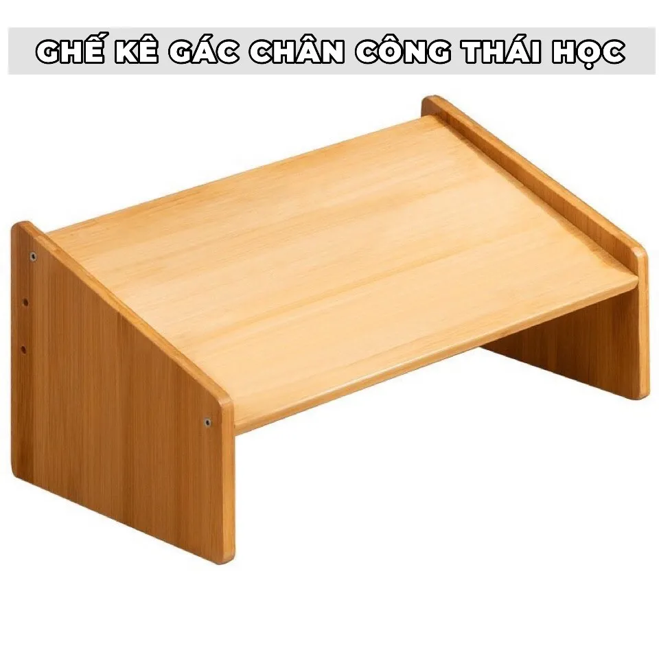 Mua FREESHIP Ghế Kê Gác Chân Công Thái Học Gỗ MDF Tự Lắp Ghép Cho Văn ...