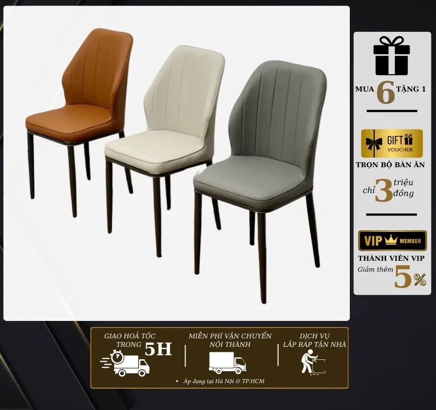 Mua Ghế Ăn Bọc Da PU YOLO Keva, Chân Sắt Nhập Khẩu Cao Cấp Hiện Đại ...