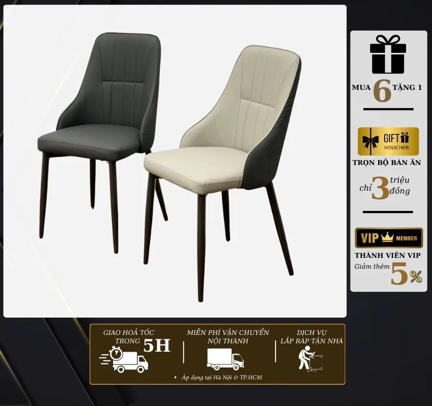 Mua Ghế Ăn Bọc Da PU YOLO Liam - Chân Sắt Nhập Khẩu Cao Cấp Hiện Đại ...