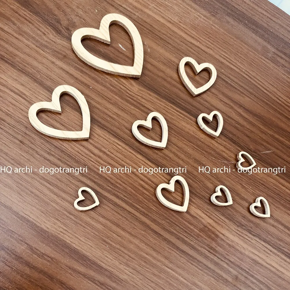 Mua Set 10 Trái Tim Bằng Gỗ Nhiều Kích Thước Dán Tường Trang Trí Nhà ...